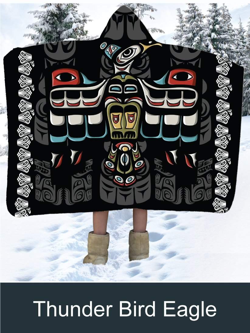 Haida Tlingit Art Tattoo Thunder Bird Eagle Artisan Handcrafted Hooded ...